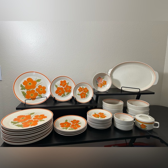 Kitchen | 37 Piece Lenox Temperware Fire Flower Dinnerware Set | Poshmark